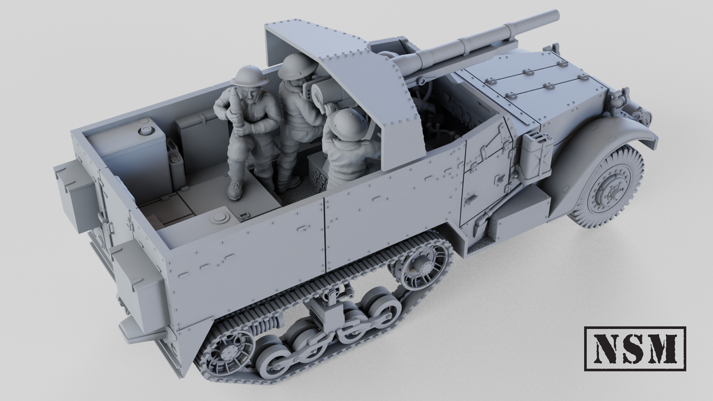 M3 75mm GMC Halftrack - British Army – Night Sky Miniatures